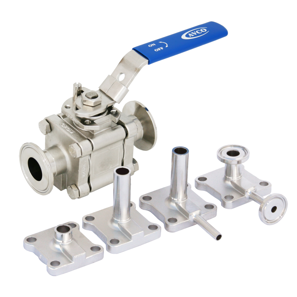 2100 Series - 3 Piece, Sanitary, Full Port, Tube OD Ball Valve ...